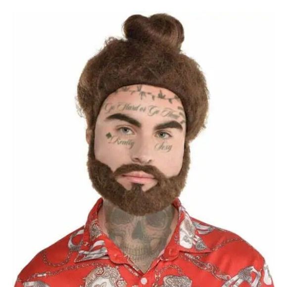 Amscan | Costumes | Soundcloud Rapper Wig Costume Man Bun Post Malone ...